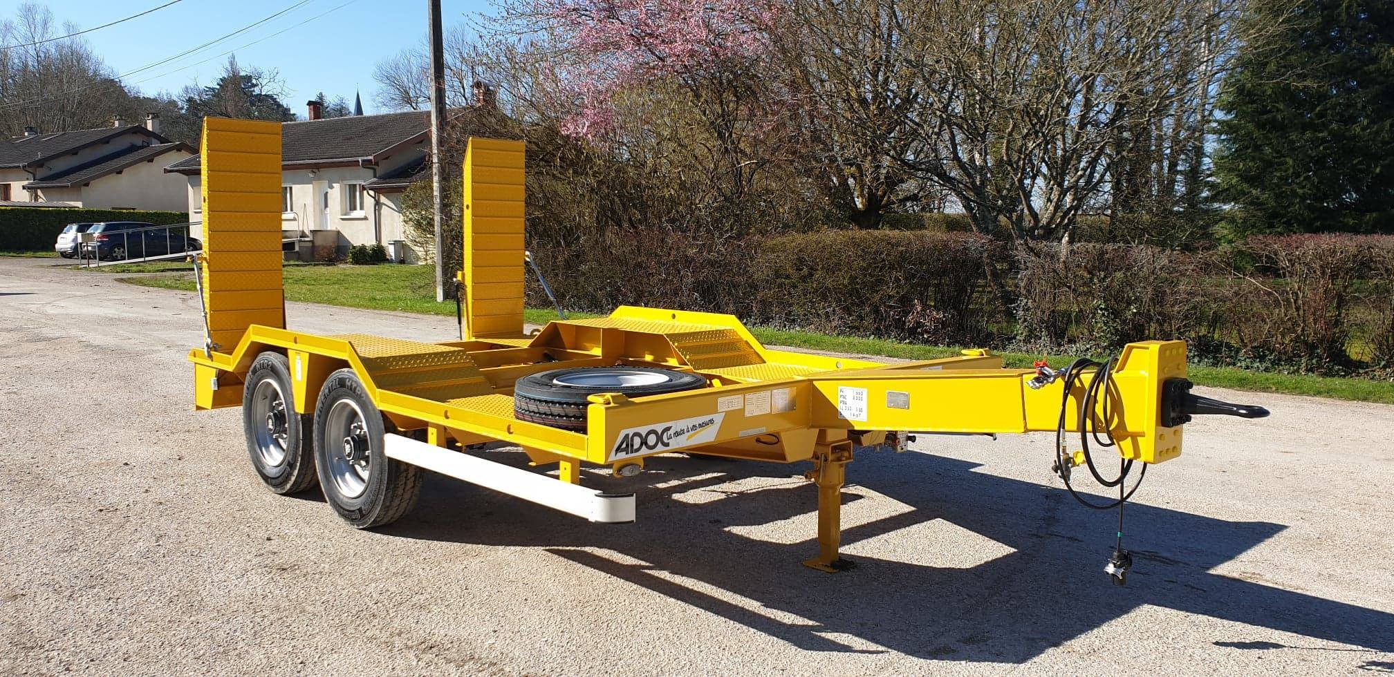 Remorque porte engin spécifique | Adoc Nardeau